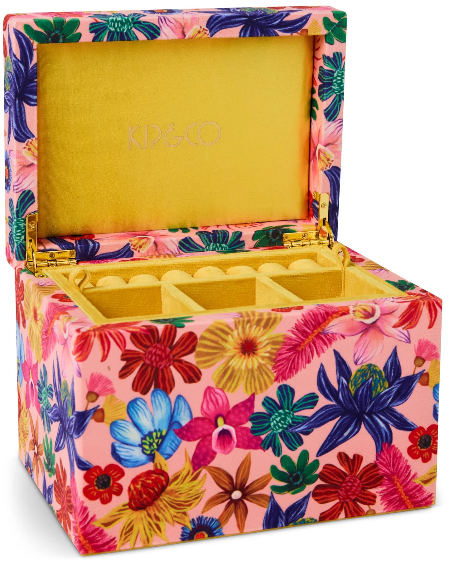 Kip & Co Wild Flowers In Bloom Velvet Jewellery Box Large – Ampersand